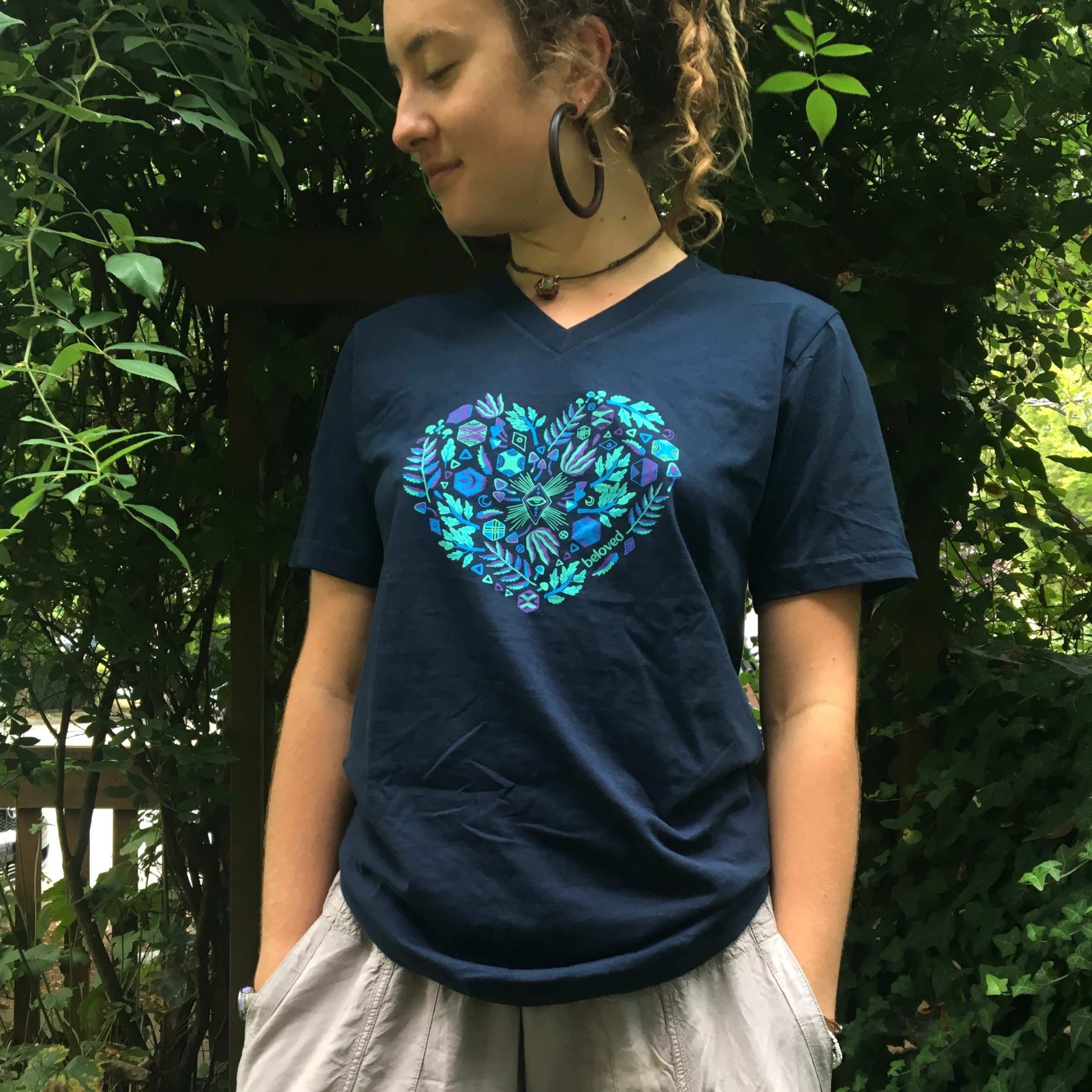 Beloved Heart Unisex V-Neck T-Shirt - Beloved Presents